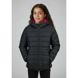 CMP M&auml;dchen CMP Steppjacke &raquo;KID G JACKET FIX HOOD&laquo; mit Kapuze mit durchgehendem Rei&szlig;verschluss, winddicht, wasserabweisend schwarz 152