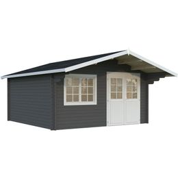 Palmako Gartenhaus &raquo;Britta&laquo; verschiedene Farben grau Massivholz ohne Fu&szlig;boden, ohne Dacheindeckung