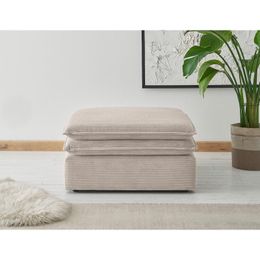 Home Affaire Hocker &raquo;PIAGGE&laquo; Hochwertiger Cord, passend zum Loveseat PIAGGE beige Webvelours