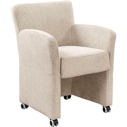 exxpo - sofa fashion Sessel &raquo;Intenso, Loungesessel, modern&laquo; hohe Bodenfreiheit, frei im Raum stellbar, hoher Sitzkomfort beige Zusammensetzung: PES 95