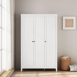 OTTO home Kleiderschrank &raquo;Borkum Schlafzimmerschrank Garderobe Landhaus, wei&szlig;&laquo; hochwertige schwarze Griffe aus Metall, Schlafzimmerschrank mit 6 B&ouml;den