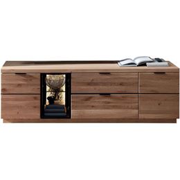 Wohnconcept TV-Board &raquo;Donna TV-Unterteil&laquo; 1 Stk. tlg. braun ABS-Kunststoff, Aluminium, Glas, Holzwerkstoff, Massivholz, Metall B/H/T: 200cm x 60cm x 50cm, 1 Stk.,