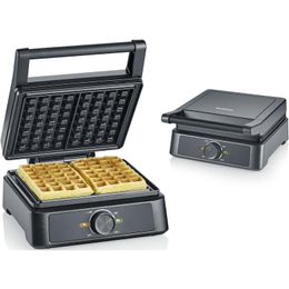 Severin Waffeleisen &raquo;WA 2125&laquo; 1600 W Belgisches Waffeleisen schwarz Einheitsgr&ouml;&szlig;e