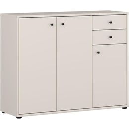 FORTE Kommode &raquo;Tempra, Kommode, 3 T&uuml;ren, 2 Schubk&auml;sten, viel Stauraum&laquo; B/H/T 108,8/85,5/34,8 cm beige B/H/T: 108,8cm x 85,5cm x 34,8cm, 2 Stk., 3 Stk.