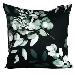 Bruno Banani Dekokissen &raquo;Eukalyptus - Kissenh&uuml;lle - Kissenbezug&laquo; 40x40cm - mit Rei&szlig;verschluss schwarz-wei&szlig; Polyester B/L: 40cm x 40cm, 1 Stk.