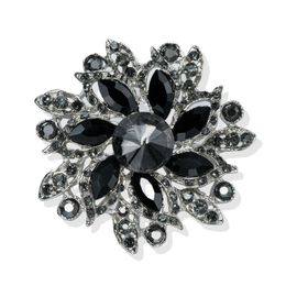 Firetti Damen Brosche &raquo;Schmuck Geschenk Kupfer Ansteckschmuck Blume&laquo; () schwarz Einheitsgr&ouml;&szlig;e