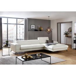 W.Schillig Ecksofa &raquo;piedroo, Designsofa mit tollem Sitzkomfort, bequem, L-Form&laquo; Kopfteilverstellung, wahlweise mit Sitztiefenverstellung, Breite 343cm