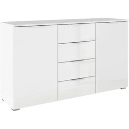 OTTO home Kombikommode &raquo;Sideboard Schubladenkommode AGORDO mit Dekor- oder Hochglanzfront&laquo; in zwei Griff-Farben, Breite 120 cm, vier gro&szlig;e Schubladen,