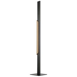 lumiCouture LED Stehlampe &raquo;Arcus&laquo; LED-Modul 1 Stk. Warmwei&szlig; H&ouml;he 122 cm, 3400 Lumen, 2700 Kelvin, Metall/Holz, schwarz/braun schwarz 1, H: 122cm, 1 