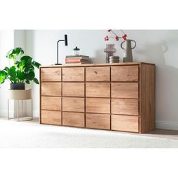 Home Affaire Kommode &raquo;Zetra Schubladenschrank, 4x Schublade/4x T&uuml;r mit Soft-Close-Function&laquo; Fertig montiert, Eiche Massivholz, Breite 172 cm beige FSC