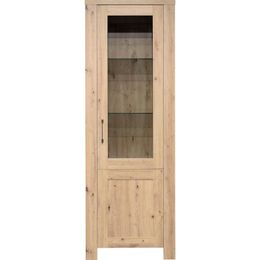 M&auml;usbacher Vitrine braun Holzwerkstoff Asteiche, B/H/T: 66cm x 188cm x 42cm, T&uuml;ren: 1 Stk.