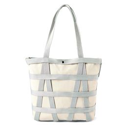 Tom Tailor Denim Shopper 'Jada' Damen Gr&ouml;&szlig;e One Size hellgrau / offwhite