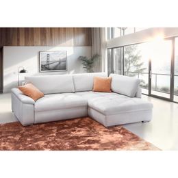 exxpo - sofa fashion Ecksofa &raquo;Casa Grande inkl. Bettfunktion & Bettkasten, bequem&laquo; Breite 268cm, L-Form, guter Sitzkomfort, gro&szlig;e Liegefl&auml;che wei&szlig; B/H