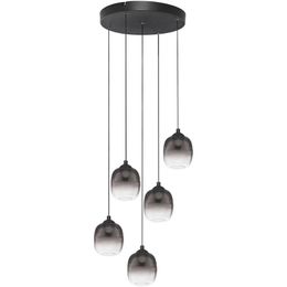 NOVA LUCE Pendelleuchte &raquo;KITA&laquo; LED-Modul 1 Stk. Warmwei&szlig; grau 5, &Oslash; 43cm H: 150cm, 1 Stk.