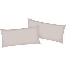 bellana Kissenbezug &raquo;Mako-Jersey-Exclusiv&laquo; aus reiner Baumwolle wei&szlig; Baumwolle, Obermaterial: 100% Baumwolle B/L: 80cm x 40cm, 2 Stk., Baumwolle