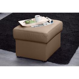 Sit & More sit&more Hocker &raquo;Bansin&laquo; braun Luxus-Microfaser ALTARA NUBUCK (100% Polyester);SOFTLUX -Kunstleder;NaturLEDER (echtes Rindsleder)/Korpus SOFTLUX -