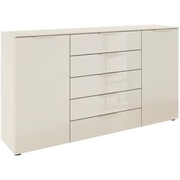 Rauch Schubkastenkommode &raquo;Kommode T&uuml;rkommode Sideboard Kombikommode FLIPP mit Glasfront&laquo; Breite 160/180 cm mit 4 Einlegeb&ouml;den, 2-trg mit 5 Schubladen 