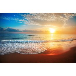 papermoon Fototapete &raquo;Beach Sunset&laquo; glatt bunt Vlies B/L: 4m x 2,6m, Bahnen: 8 Stk.