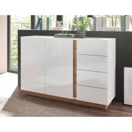 Home Affaire Sideboard &raquo;CLAiR Sideboard 53&laquo; Breite 138 cm wei&szlig; Holzwerkstoff B/H/T: 138cm x 91cm x 40cm, 4 Stk., 2 Stk.
