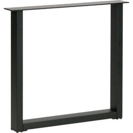 Woood Tischbein &raquo;Tablo Maastricht aus Metall mit Pulverbeschichtung B79 x T10 x H72 cm&laquo; U-Form-Gestell 4x8 cm, Tragkraft 50 kg, einfach zu montieren 