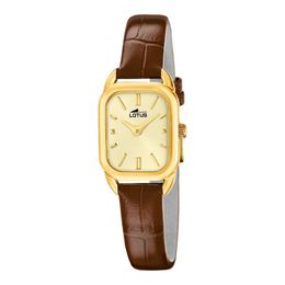 Lotus Damen Quarzuhr &raquo;2Gether&laquo; Armbanduhr, Damenuhr, Lederarmband, Ideal auch als Geschenk, analog gold Einheitsgr&ouml;&szlig;e