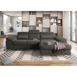 Sit & More sit&more Ecksofa &raquo;Cabrio L-Form, B: 295 cm, mit Sitztiefen-, Arm- & Kopfteilverstellung&laquo; 2 Nierenkissen, Federkern, optional Schlaffunktion und 