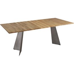 K+w Komfort & Wohnen K+W Komfort & Wohnen Esstisch &raquo;5252&laquo; Wildeiche natur oder bianco, Untergestell in Metall, 3 Breiten w&auml;hlbar braun B/H/T: 180cm x 75cm x 90cm