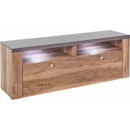 OTTO home Lowboard &raquo;Larona, zeitloses TV Board mit 1 Klappe und 2 offenen F&auml;chern&laquo; Breite 140 cm, Fernsehbank, viel Stauraum, dekorative Rahmenoptik 