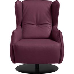 Egoitaliano Sessel &raquo;Randy Hochlehnsessel, Designsessel, Clubsessel, Ohrensessel&laquo; Drehsessel, Relaxsessel, kompakte Stellma&szlig;e, bequem lila Leder NUVOLE (Echtes 