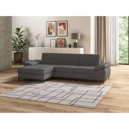 DOMO collection Ecksofa &raquo;Capelo, komfortabel, klare Linien zeichnen dieses Design aus, L-Form&laquo; mit Armteilverstellung, wahlweise mit Bettfunktion, 