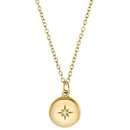 s.Oliver Damen s.Oliver Kette mit Anh&auml;nger &raquo;Stern&laquo; mit Zirkonia (synth.) gold Silber 925 (Sterlingsilber), L: 45 B: 1,3mm