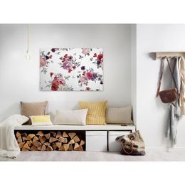 A.S. Cr&eacute;ation Leinwandbild &raquo;Flower Bouquet&laquo; Blumen Kunst 1 Stk. tlg. Landhaus Keilrahmen Blumen Rosen Bl&uuml;mchen Leinwand-Bild Wohnzimmer bunt Holz, Stahl B/H/T: 90cm