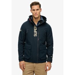 Superdry Herren Outdoorjacke &raquo;HOOD ULTIMATE EMB WINDBREAKER&laquo; mit Kapuze mit lockerer Passform, hochschlie&szlig;ender Kragen, gerader Abschluss blau L