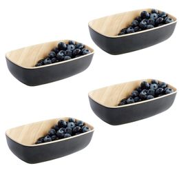 APS Dessertschale &raquo;Frida&laquo; 4 Stk. aus Melamin 17,6 x 10,8 cm schwarz Melamin B/H/L: 17,6cm x 5,5cm
