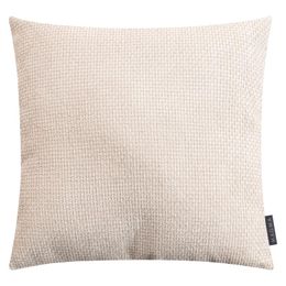 MAGMA Dekokissen &raquo;ARLO Kissen 45x45&laquo; Luxuri&ouml;ses Zierkissen mit samtiger Struktur in zeitlosem Design beige Chenille, Faserb&auml;llchen (Polyester), Polyester B/