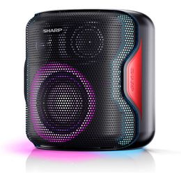 Sharp Party-Lautsprecher &raquo;PS-921(BK)&laquo; (A2DP Bluetooth AVRCP Bluetooth Bluetooth Beleuchtungseffekte USB-Wiedergabe 130 W) schwarz Spritzwassergesch&uuml;tzt (