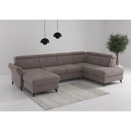 Sit & More sit&more Wohnlandschaft &raquo;Glendale, U-Form&laquo; inkl. Kopfteilverstellung,wahlweise mit Vorziehsitz und Bettkasten 90% Polyester, 10% Polyamid B/H/T: 321cm