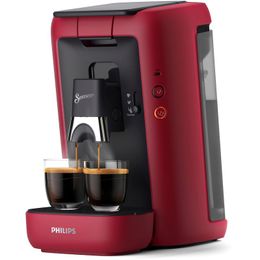 Kaffeepadmaschine &raquo;Maestro CSA260/60, mit drei Kaffee-Einstellungen&laquo; aus 80% rec. Plastik, Memo-Funktion rot Einheitsgr&ouml;&szlig;e Kaffeepadmaschine