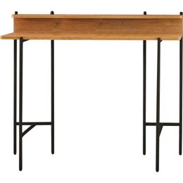 M&ouml;bilia Schreibtisch &raquo;Knur&laquo; Arbeitsplatte Akazie Dekor, geeignet f&uuml;r das Home office, Laptoptisch schwarz B/H/T: 120cm x 85,5cm x 44cm