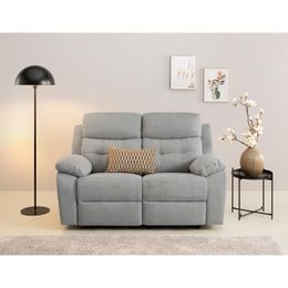 OTTO home 2-Sitzer &raquo;Lannilis&laquo; mit manueller und elektrischer Relaxfunktion grau Webstoff 95% Polyester 5% Nylon B/H/T: 158cm x 99cm x 92cm, Webstoff,