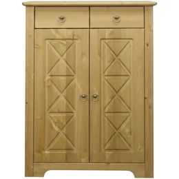 OTTO home Kommode &raquo;Hugo&laquo; B/T/H: 74/38/100 cm, aus massiver Kiefer, Breite 74 cm, 2 Schubladen, FSC zertifiziert Massivholz B/H/T: 75cm x 101cm x 