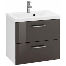 Welltime Waschbeckenunterschrank &raquo;Venedig&laquo; Badm&ouml;bel, Waschtisch inkl. Waschbecken, Breite 60 cm wei&szlig; weiss, B/H/T: 60cm x 54cm x 39cm