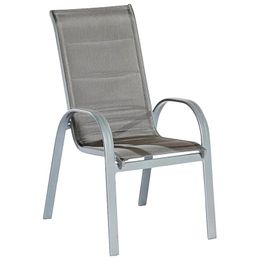 Merxx Hochlehner &raquo;Amalfi di lusso&laquo; () 2 Stk.2er Set braun Aluminium, Polyester B/H/T: 56,5cm x 104cm x 77cm, 2 Stk., Polyester uni
