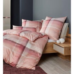 Janine Bettw&auml;sche &raquo;Milano 4511245112 01&laquo; mit Rei&szlig;verschluss rot Mako-Satin, Obermaterial: 100% Baumwolle B/L: 135cm x 200cm, 1 Stk., 1 Stk., Mako-Satin, B/L: