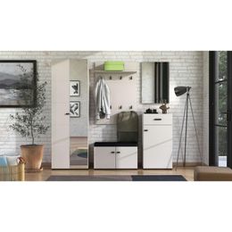 Home Affaire Garderoben-Set &raquo;Rathlin Flurm&ouml;bel, Dielenm&ouml;bel, Flurschrank, Flurgarderobe&laquo; 5tlg, 5 Stk. tlg. Glas, Holzwerkstoff, Metall B/H/T: 193cmcm 