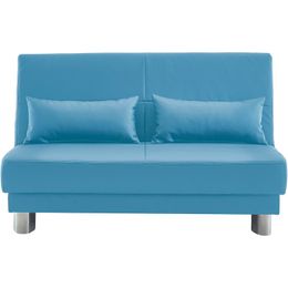Home Affaire Schlafsofa &raquo;Gina&laquo; mit einem Handgriff vom Sofa zum Bett blau 100% PU B/H/T: 160cm x 86cm x 195cm, Kunstleder