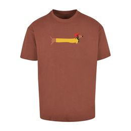Merchcode T-Shirt 'Christmas Dog' Herren Gr&ouml;&szlig;e XL braun / gelb / dunkelrot