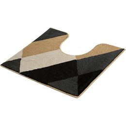 Kleine Wolke Badematte &raquo;Ayana, Badvorleger, Badezimmer Teppich&laquo; H&ouml;he 15 mm rutschhemmend beschichtet fu&szlig;bodenheizungsgeeignet Badteppich, modernes Rauten Design, 