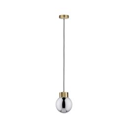 Paulmann Pendelleuchte &raquo;Neordic Linja max. 1x20W Rauchglas/Messig geb&uuml;rstet 230V&laquo; E27 1 Stk. E27, Spiegel schwarz 1, &Oslash; 16,5cm, 1 Stk.
