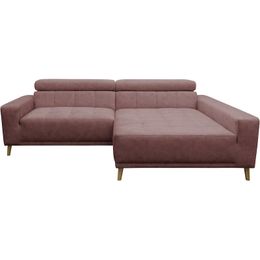 OTTO home Ecksofa &raquo;Greevy 248 x 172 cm mit Steppungen, f&uuml;r g&auml;ngige Saugroboter geeignet&laquo; Kopfteile verstellbar, L-Form, aus Pet Friendly Bezug rosa 